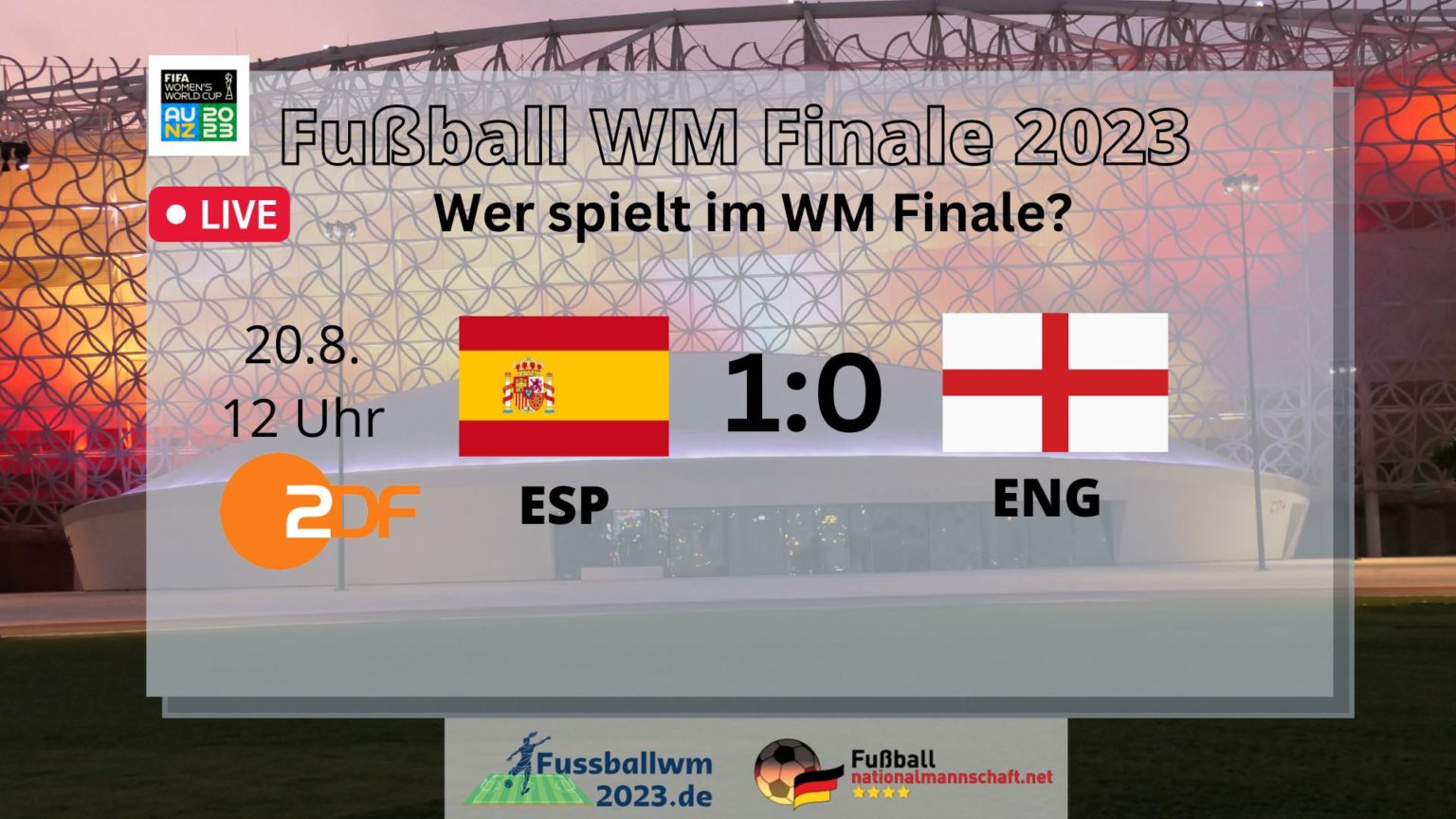 WM Finale 2023 & Endspiel der Fußball WM 2023 -Wer wird Fußball Weltmeister 2023? - Frauen ...